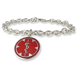 Purchase Sterling Silver Medallion Red Charm Bracelet | Universal ...